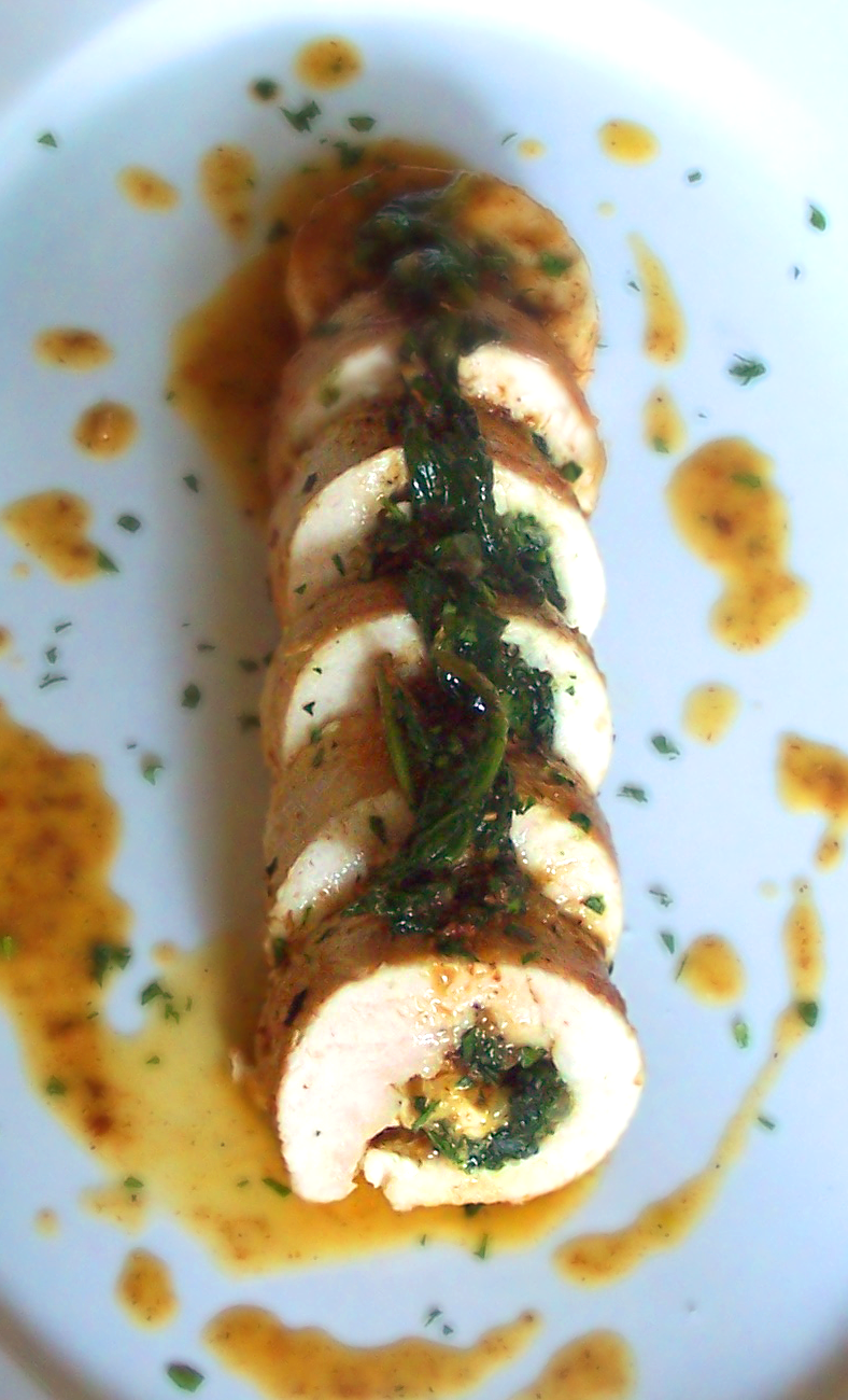 Spinach Artichoke and Feta Chicken Roulade - Epicure's Table